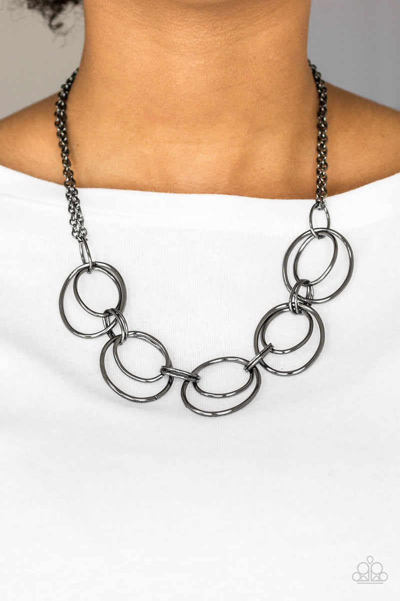 Urban Orbit Black Necklace Paparazzi Jessica s 5 Bling